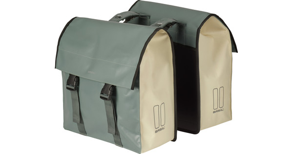 Basil Urban Load Double Bike Bag 53L Green/White - Coolblue - Voor 23 ...