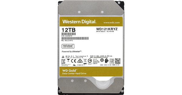WD Gold WD121KRYZ 12TB - Coolblue - Voor 23.59u, morgen in huis