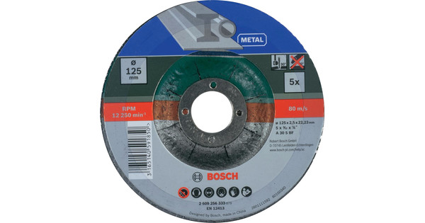 Bosch Slijpschijf Metaal 125 mm 5 stuks - Coolblue - Voor 23.59u ...