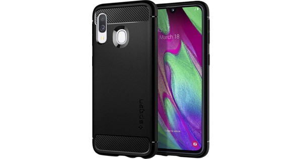 Spigen Rugged Armor Samsung Galaxy A40 Back Cover Black - Coolblue ...
