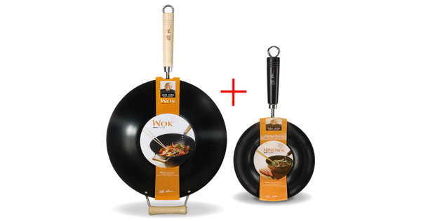 Ken Hom Big Wok + Mini Wok Set - Pannen - Coolblue