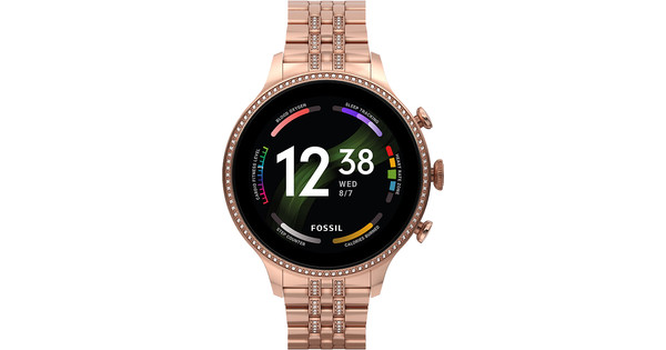 Fossil Gen 6 Display FTW6077 Roségoud/Roségoud 42mm - Coolblue - Voor ...
