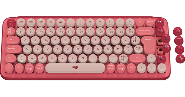 Logitech POP Keys Mechanical Wireless Keyboard Pink AZERTY - Coolblue ...
