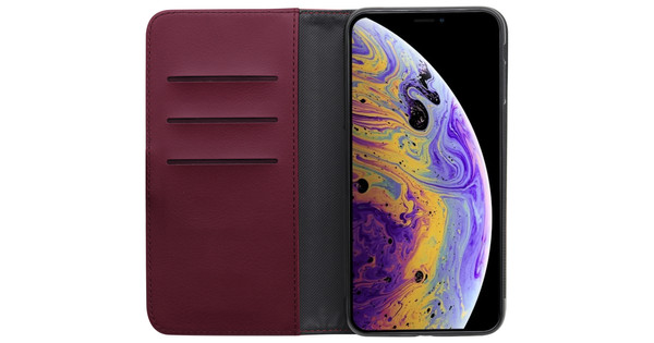 BlueBuilt Apple iPhone Xs/X Book Case Rouge - Coolblue - avant 23:59 ...