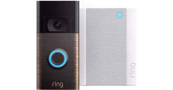 Ring Video Doorbell Gen. 2 Light Bronze + Chime - Coolblue - Before 23: ...