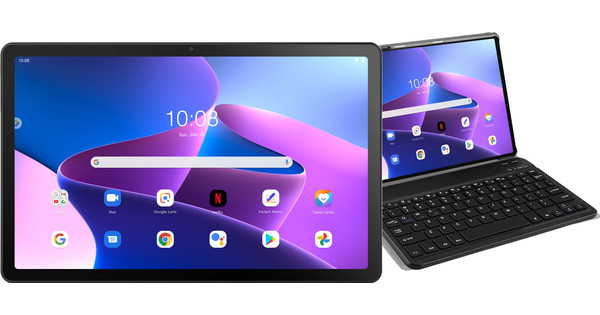 Lenovo Tab M10 Plus (3e génération) 32 Go Wifi Gris + Just in Case Étui Clavier AZERTY ...