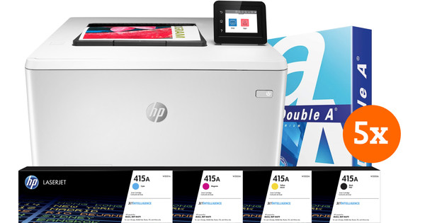 HP Color LaserJet Pro M454dw + 1 Extra Set Toner Cartridges + 2500 ...