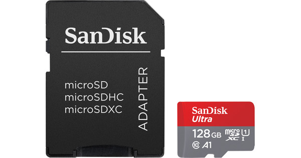 SanDisk MicroSDXC Ultra 128GB 140mb/s - Coolblue - Voor 23.59u, morgen ...
