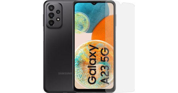 Samsung Galaxy A23 128GB Black 5G + BlueBuilt Screen Protector Glass ...