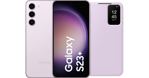 Samsung Galaxy S23 Plus 512GB Roze 5G + Clear View Book Case Roze ...