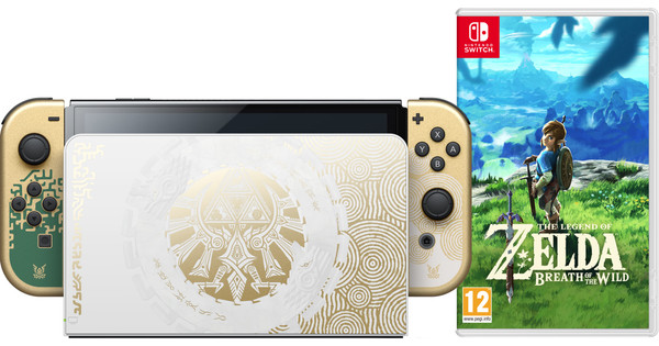 Nintendo Switch OLED Zelda Edition + Zelda: Breath of the Wild ...