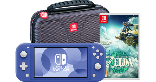 Nintendo Switch Lite Blue + Zelda: Tears of the Kingdom + Bigben Travel ...