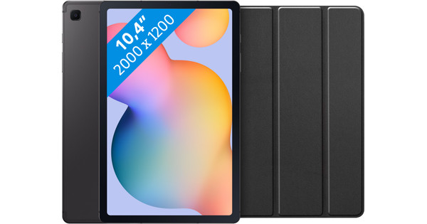 Samsung Galaxy Tab S6 Lite 64GB Wifi Grijs + Just in Case Tri-Fold Book ...