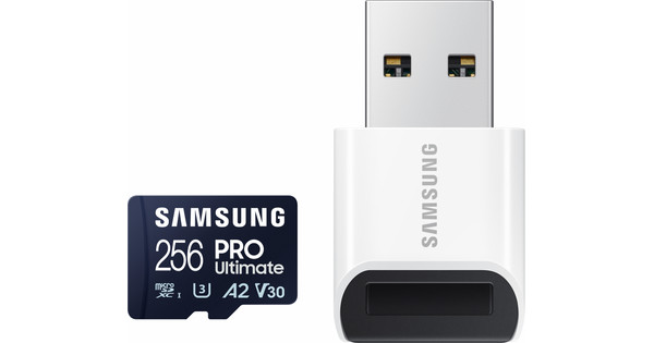 Samsung MicroSDXC PRO Ultimate 256GB 200MB/s + USB Reader - Coolblue ...