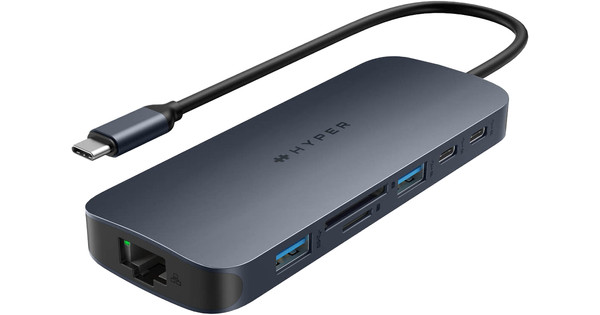 Hyper HyperDrive EcoSmart Gen2 Dual HDMI USB-C 11-in-1 Dock 140 W - Coolblue - Voor 23.59u ...