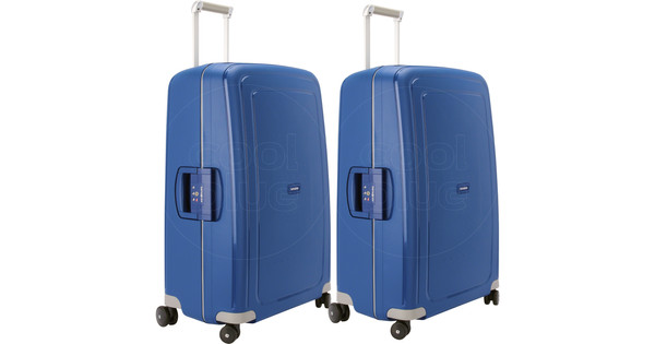 Samsonite S'Cure Spinner 75cm Dark Blue Duo Kofferset - Coolblue - Voor ...