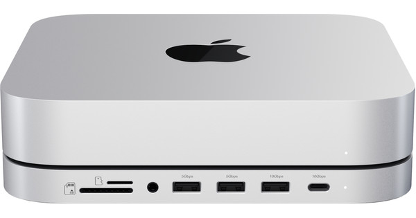 Satechi Aluminum Mac Mini/Mac Studio Stand Hub Zilver met SSD slot ...