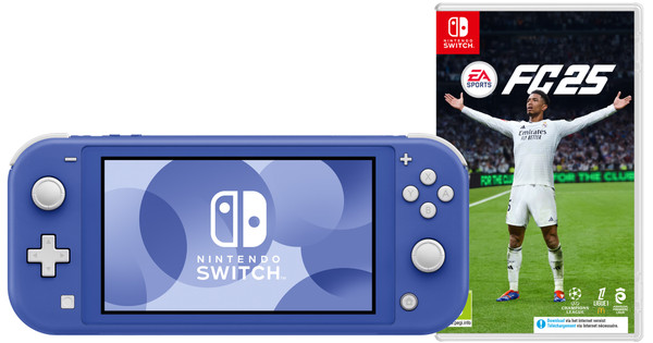 Nintendo Switch Lite Blauw + EA Sports FC 25 - Coolblue - Voor 23.59u ...