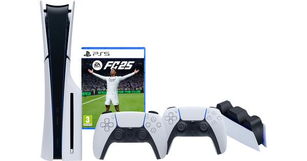 PlayStation 5 Slim Disc Edition + FC 25 + Extra Controller Wit ...
