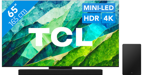 TCL Mini-led 65C81B + TCL Q75H - Coolblue - Voor 23.59u, morgen in huis