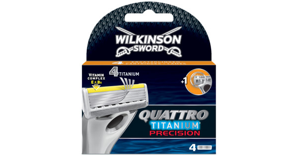 Wilkinson Sword Quattro Titanium Precision mesjes 4-pack - Coolblue ...