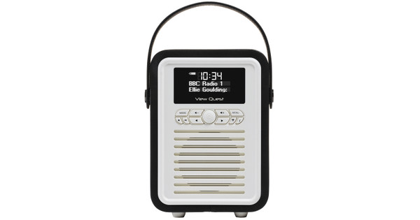 View Quest Retro Mini DAB+ Bluetooth Zwart - Coolblue - Voor 23.59u ...
