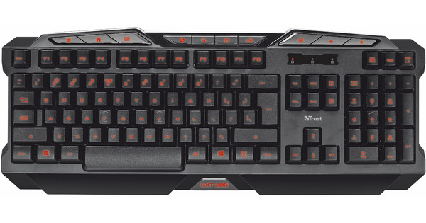 Trust GXT 280 Clavier de Gaming Rétroéclairé AZERTY - Coolblue - avant ...
