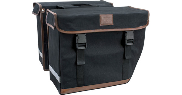 FastRider Dubbele Tas Canvas Limited Afgeschuind Zwart - Coolblue ...