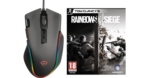 Trust GXT 188 Laban Gaming Muis + Rainbow Six Siege - Coolblue - Voor ...