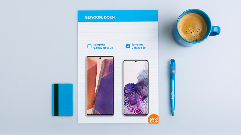 Compare the Samsung Galaxy Note 20 to the S20 - Coolblue - Before 23:59 ...