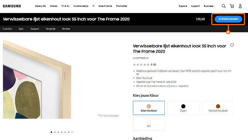 How do you order a frame for your Samsung The Frame TV? - Coolblue ...