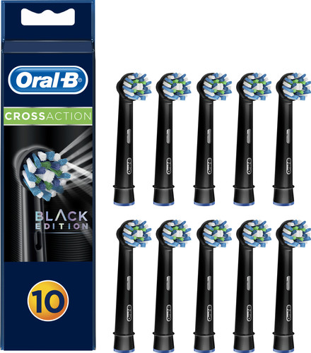 Oral-B Cross Action zwarte opzetborstels (10 stuks) - Coolblue - Voor 23.59u, morgen in huis