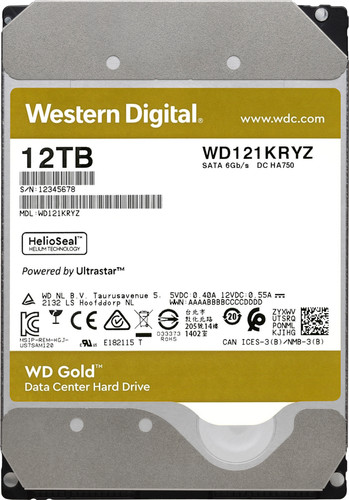 WD Gold WD121KRYZ 12TB - Coolblue - Voor 23.59u, morgen in huis