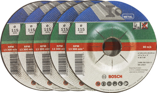 Bosch Disque à meuler Métal 115 mm 5 pièces - Coolblue - avant 23:59 ...