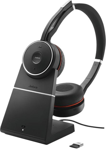 Jabra Evolve 75 UC Stereo Office Headset + Charging Stand - Coolblue ...