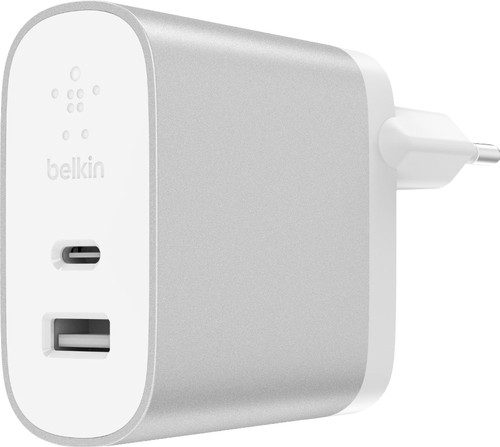 Belkin Dual Charger Without Cable 2 Usb Ports 27W Power Delivery 3.0 ...