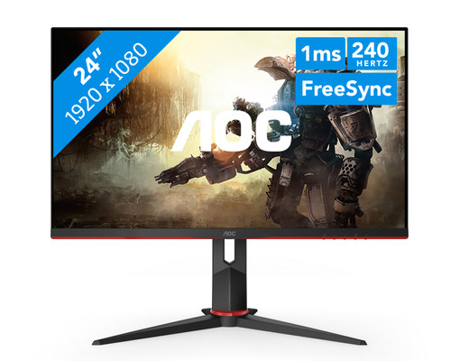 AOC 24G2ZE/BK - Coolblue - Voor 23.59u, morgen in huis