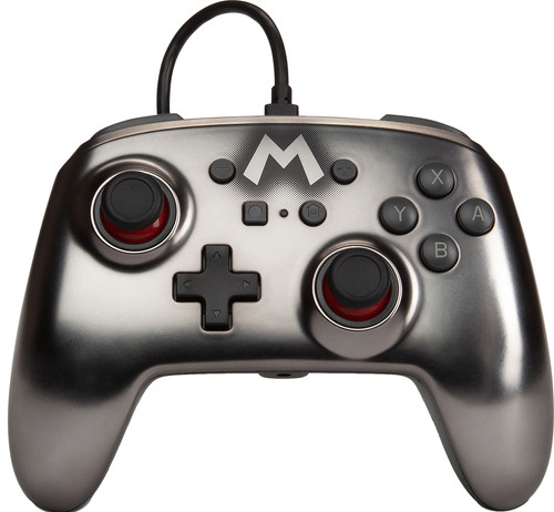 PowerA Manette Filaire Améliorée Nintendo Switch Mario Argent ...