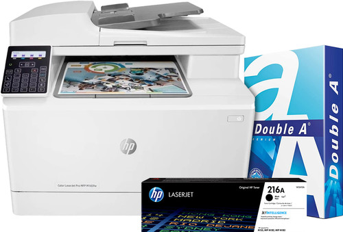 HP Color LaserJet Pro M183fw MFP + 1 Extra Black Toner Cartridge + 500 ...
