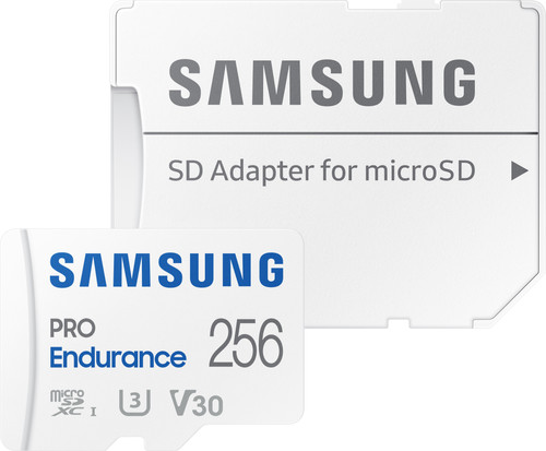Samsung PRO Endurance 256GB microSDXC + SD Adapter - Coolblue - Voor 23 ...