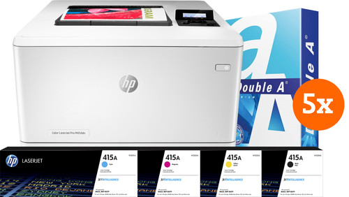 HP Color LaserJet Pro M454dn + 1 Extra Set Toner Cartridges + 2500 ...