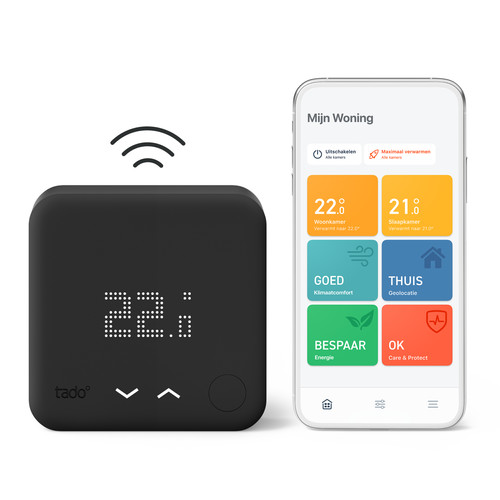 Tado Smart Thermostat V3+ Black Wireless Starter Pack - Coolblue ...