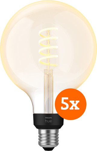 Philips Hue Filament White Ambiance Globe XL 5-pack - Smart lights ...