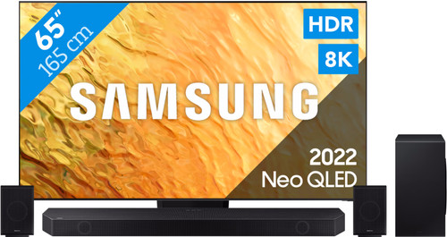 Samsung Neo QLED 8K 65QN800B (2022) + Soundbar - Televisions - Coolblue