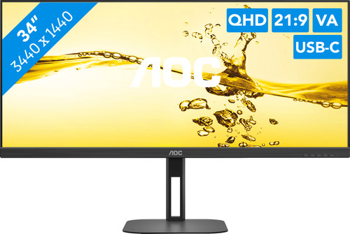 AOC U34V5C/BK - Coolblue - Before 23:59, delivered tomorrow