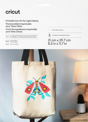 Cricut Printable Iron-On for Light Fabrics A4 (5 Sheets) - Coolblue ...
