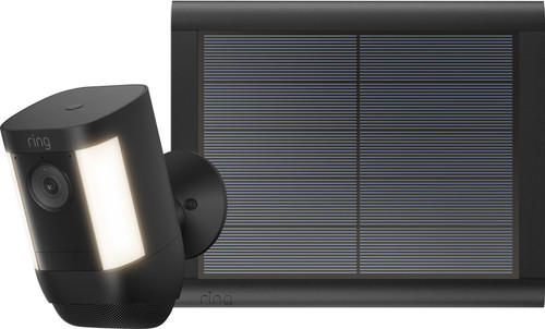 Ring Spotlight Cam Pro - Battery - Black + USB-C solar panel - Coolblue ...