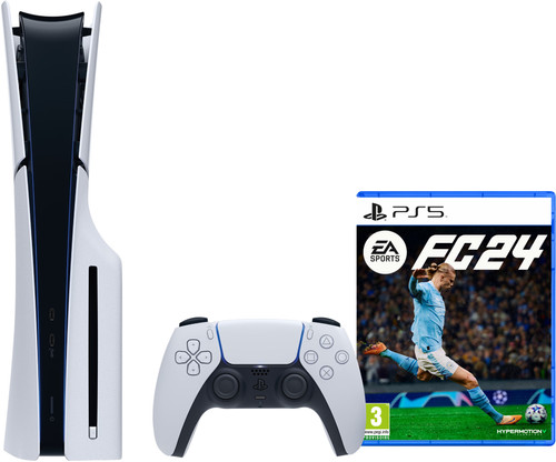 PlayStation 5 Slim Disc Edition + EA Sports FC 24 - Coolblue - Voor 23 ...