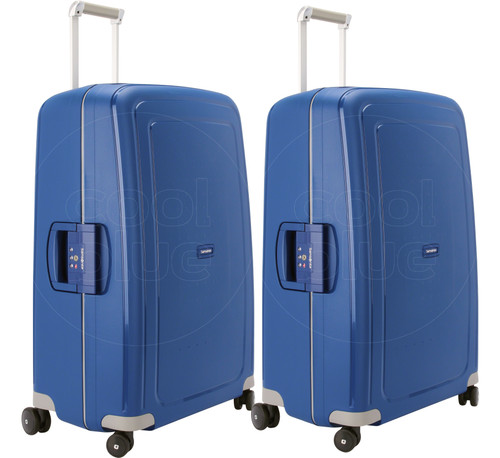 Samsonite S'Cure Spinner 75cm Dark Blue Duo Kofferset - Coolblue - Voor ...