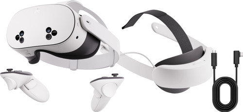 Meta Quest 3S 256GB + Link Cable + Elite Strap met batterij - Coolblue ...